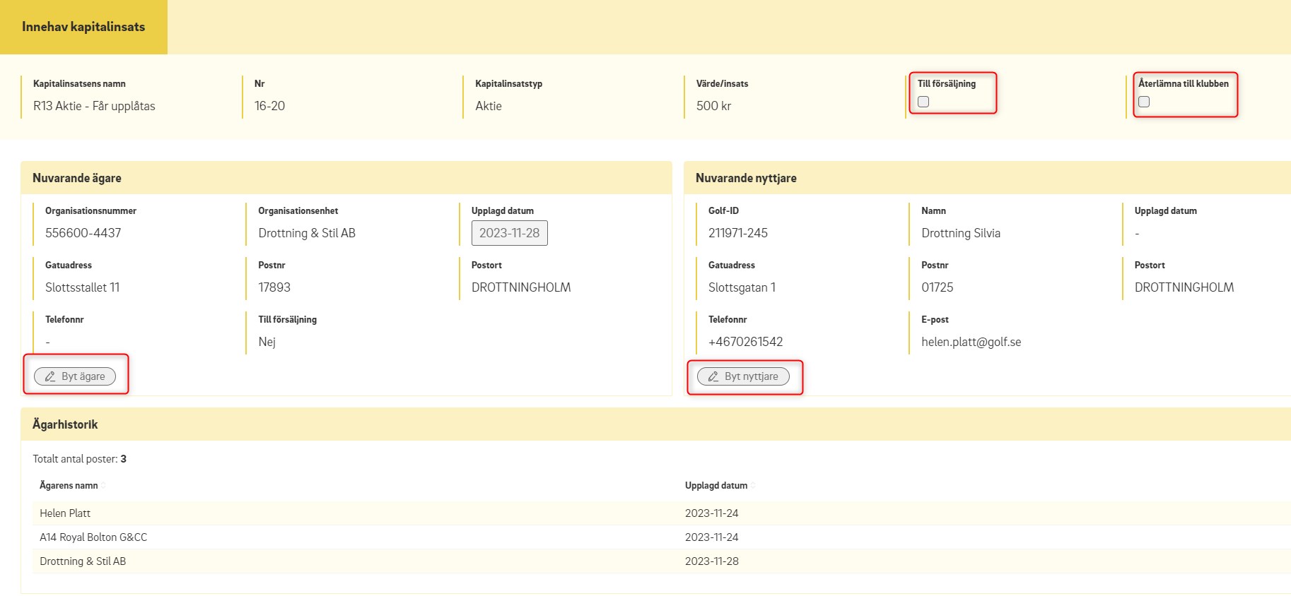 Hantera kapitalinsats i GIT - GIT